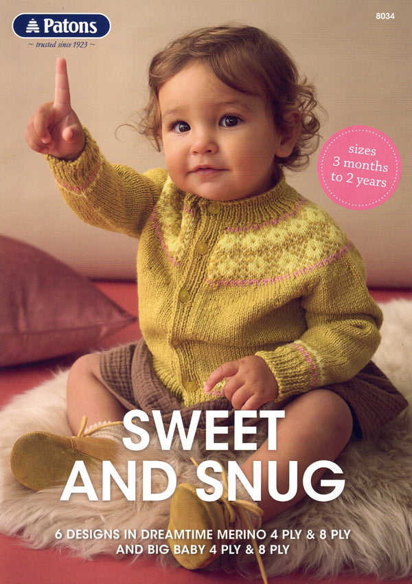 Baby/Toddler - Patons Book 8034 Sweet and Snug – Wool Baa